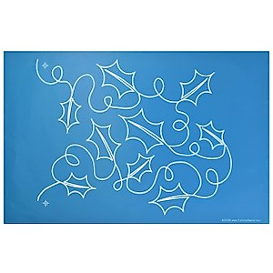Full Line Stencil - Holly Background Large - Edge to Edge Stencil, Continuous Line Template for Free Motion Quilting, Domestic Machine Quilting, Hand Quilting, Long-Arm Quilting (30594)