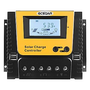 PWM Charge Controller 80A, 12V/24V/36V/48V Auto Max PV 100V .Positive Grounding, 80amp Solar Charge Controller,LCD Display Work for Lead-Acid Sealed/Gel(AGM)/Flooded and Lithium Battery (80A)
