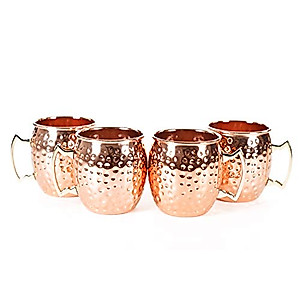 BonBon Luxury Moscow Mule Copper/Nickel Mug Cup 4 Pack New (Copper)
