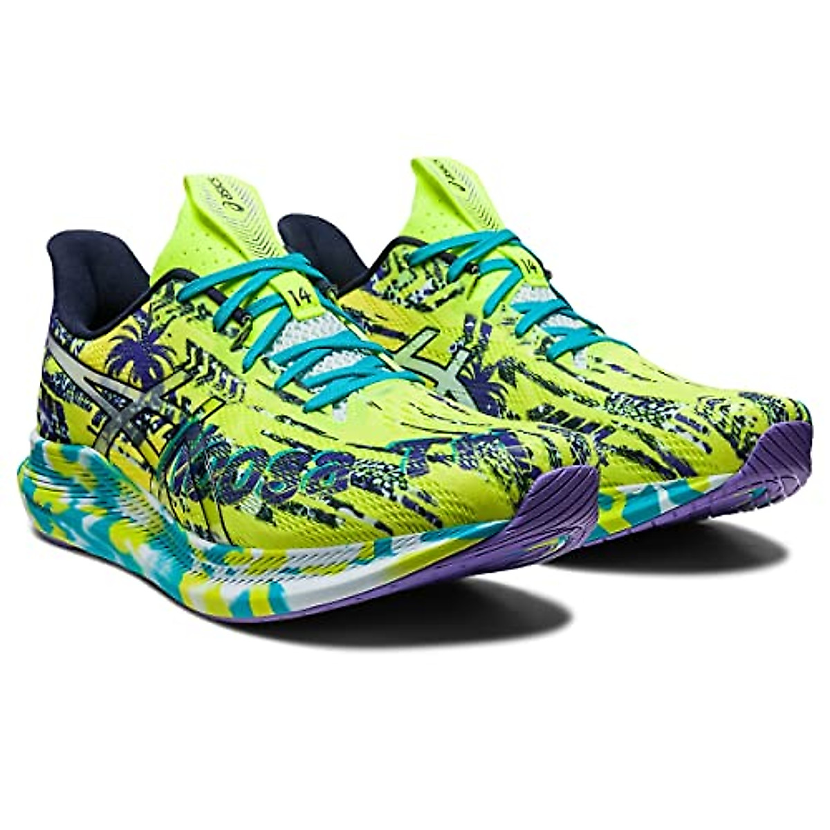 ASICS Men's Noosa TRI 14 Running Shoes, 11, Lime Zest/Sky