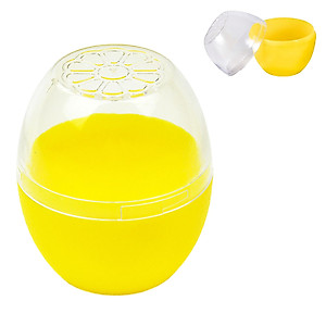 JIANWEI Lemon Keeper Lemon Saver, Lemon Storage Containers Reusable Lemon Holder Organizer, Kitchen Storage Container Safe Transparent Lid(Yellow)
