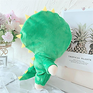 20cm /8" Doll Plush Doll's Clothes Animal one-Piece Garment Suit Pajamas Toys Dolls Accessories (Dinosaur)