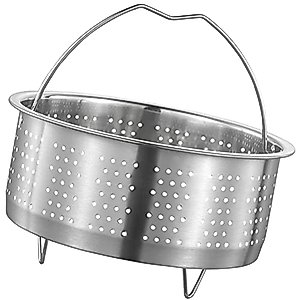 Luxshiny Rice Cooker Rice Cooker Rice Cooker Steamer Basket with Handle Legs Vegetable Steamer Insert Stainless Steel for Steaming Food Meat Fish Rice Veggie 22cm Accessories