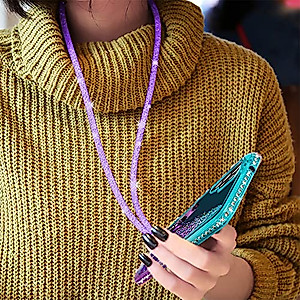 Silverback for Samsung Galaxy S23 Ultra Case, Moving Liquid Holographic Sparkle Glitter Case with Kickstand, Girls Women Bling Diamond Ring Slim Protective Case for Galaxy S23 Ultra 5G, Purple