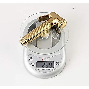 ZLOCYIVHE Bidet Sprayer Faucet Set with Cold Water Brass Handheld Toilet Bidet Attachment Pressure Sprayer Wall Mount Single Handle Bidet Spray Set for Personal Hygiene,Antique(Gold)