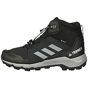 adidas Outdoor Unisex-Child Terrex MID GTX Hiking Boot, Black/Grey Three/Carbon, 10.5K Child US Little Kid