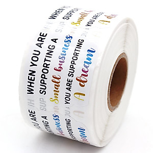 muminglong 1.5 Inch When You are Supporting a Small Business Colour Stickers, Small Shop Stickers, Small Business,Thank You Sticker, Packaging Sticker, 500 PCS