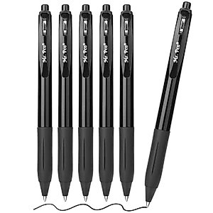 Mr. Pen- Pens, Black Gel Pens, 6 Pack, 0.7mm Fine Point, No Smear, Fast Dry, Gel Ink Pens, Black Ink Pen, Pens Bulk, Gel pen, Black Pens, Pens for Journaling, Retractable Pens, Premium Ink Pen