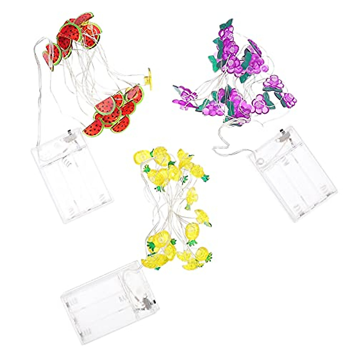 balacoo Fruit String Lights Battery Powered 3pcs Indoor Outdoor Lighting Lamp Lights LED Fairy Light for Christmas Wedding Home Birthday Garden Yard Patio Party Decor