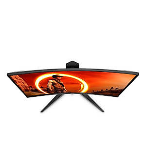 AOC C24G1A 24" Curved Frameless Gaming Monitor, FHD 1920x1080, 1500R, VA, 1ms MPRT, 165Hz (144Hz supported), FreeSync Premium, Height adjustable Black