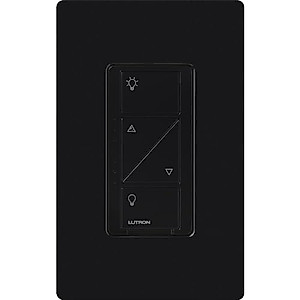 Lutron Caseta Original Smart Dimmer Switch (Lutron Smart Hub Required), for LED Lights, 150 Watt, Single-Pole/3-Way, No Neutral Required, PD-6WCL-BL, Black