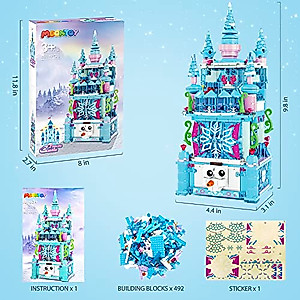 MOONTOY Princess Castle STEM Building Toys for Girls Age 6 7 8 9 10 11 12 Years Old- 492 PCS Castle Building Blocks Kits Creative Educational Building Sets Christmas Birthday Gifts for Girl Boys Kids