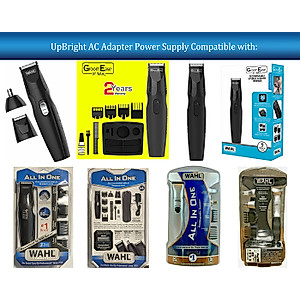 UpBright 1.2V AC/DC Adapter Compatible with Wahl Clipper 9685 200 Groom Ease 9685-517 Trimmer Rechargeable Groomer 5617 SCT WNT-4 WNT4 ETL-BC0181-W012015 F1.2V-0.15C-DC A10115 97581-305 Power Charger
