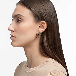 SWAROVSKI Studiosa Earrings, Green, Gold-tone plated