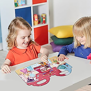 Reusable Puffy Sticker Book for Kids 2-4, Princess Puffy Sticker Activity Book for Girls Toddlers Sticker Toys, Educational Stickers Toy for Girl Gifts for Christmas Birthday Gifts