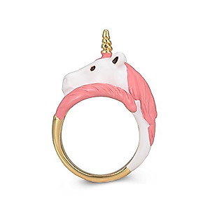 Exquisite 18K Gold Plated Hand Painted Unicorn Ring With Gift Box