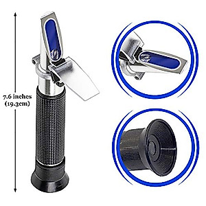 JOR Refractometer, Dual-Range Scale Device to Measure Salinity and Specific Gravity of Saltwater Aquarium and Reef Tank, Provides Accurate Reading, No Batteries Required, 1 Set per Piece