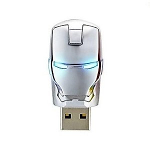 64 Gb USB 2.0 Memory Stick Flash Pen Drive Unique Iron Man Model Enough Memory(Silver)