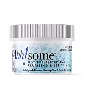 AhhSome New Hot Tub Cleaner & Purging Gel, Clean Pipes & Jets Gunk Build Up, Clear & Soften Water for Jacuzzi, Jetted Tub, Purges 400 Gallon Water Tub 12 Times (6 Oz)