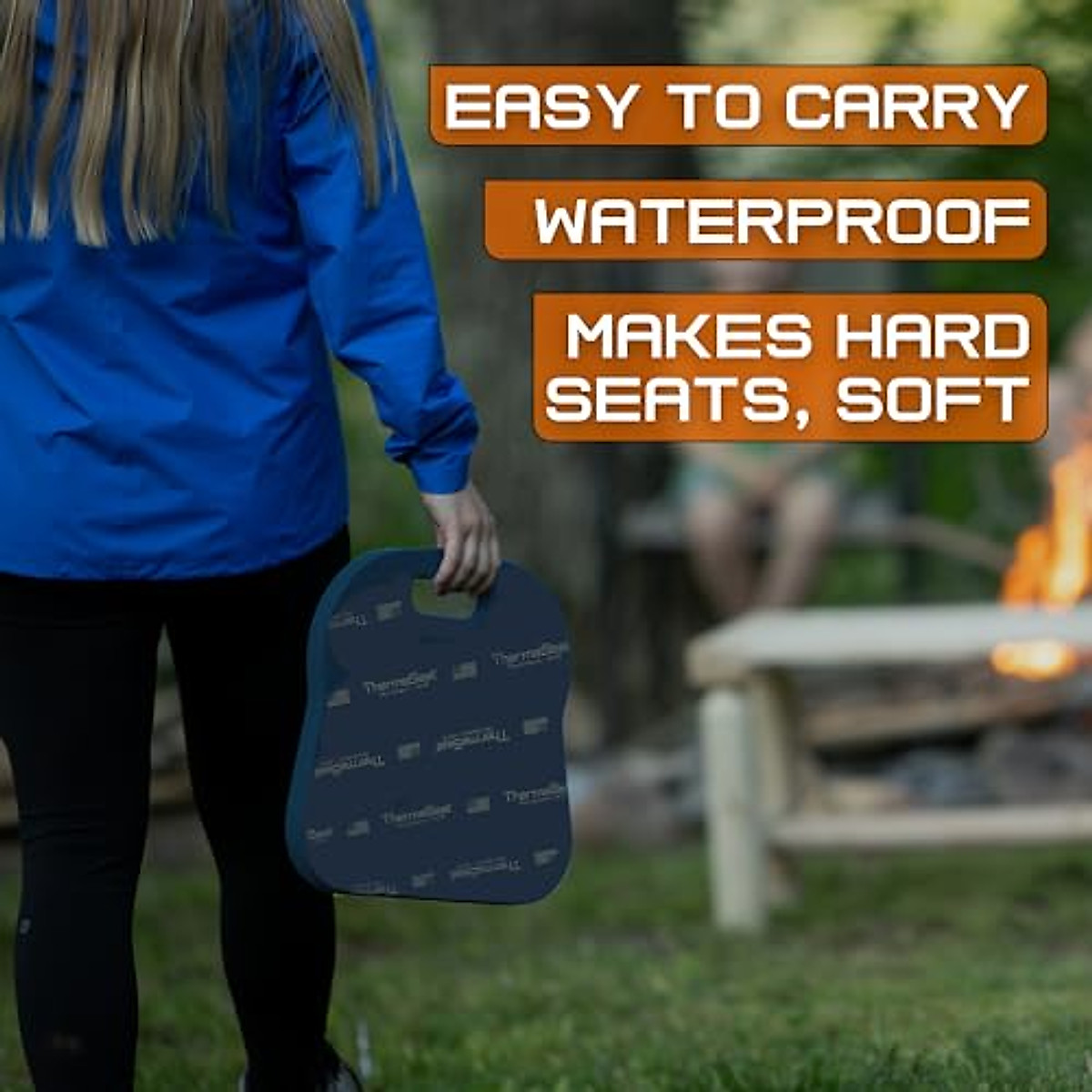 Northeast Products Therm-A-SEAT Sport Cushion Stadium Seat Pad, Navy Blue 13"x14"x.75"