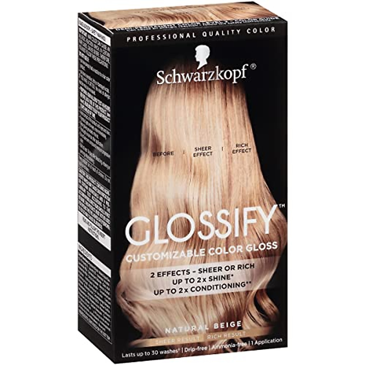 Schwarzkopf Glossify Customizable Color Gloss, Natural Beige