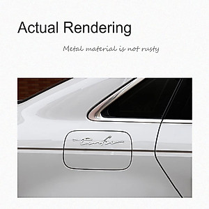 Metal Car 3D Metal Turbo Sticker for Car Sticker, 3D Metal Turbo Sticker for Car, Car Turbo Emblems, 3D Premium Car Side Fender Rear Trunk Emblem Logo Badge Decals for All Cars (Sliver)