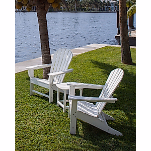 POLYWOOD South Beach 3-Piece Adirondack Chair Set with Side Table