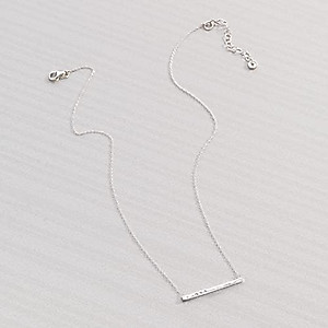 Silpada 'Dotted Line' Pendant Necklace with Crystals in Sterling Silver, 18" + 2"