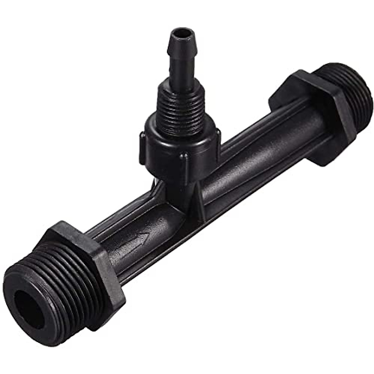 Wytino Fertilizer Injector Tube, Irrigation Venturi Fertilizer Injector 1/2" 3/4” 1” Inch Garden Fertilizer Mixer Injector, Agriculture Device Plastic, Black(1/2 inch)