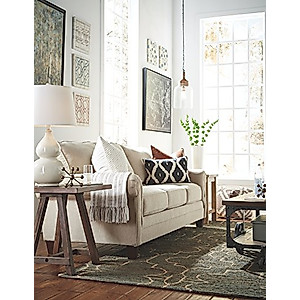 Signature Design by Ashley Faiz Rustic 20.5" Natural Wood & Glass Pendant Light, Brown & Clear