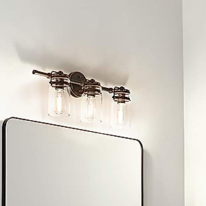 KICHLER Brinley 24" 3 Light Vanity Light with Clear Glass in Olde Bronze®