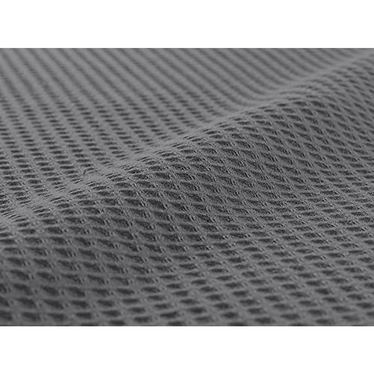 WOHNWOHL (Grey Throw Blanket I 100% Cotton I (60' x 80') Lightweight Waffle Pique Material I Square Airy Sofa Blanket I Easy-Care Summer and Fall Blanket for Every Room I Color: Grey