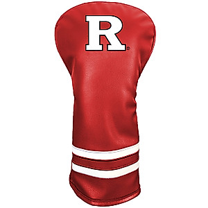 Team Golf NCAA Rutgers Vintage Driver Headcover - Printed Team Golf NCAA Vintage Driver Golf Club Headcover, Form Fitting Design, Retro Design with Fleece Lining for Extra Club Protection