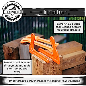 DCT 4 Pack Safety Push Sticks – Straight Table Saw Push Blocks and V Style Push Sticks Wood Working Push Stick Set