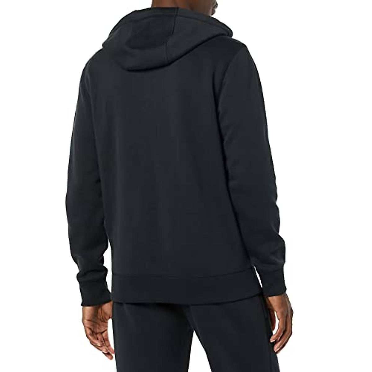 Goodthreads Men's Full-Zip Washed Fleece Hoodie, Black, X-Large Tall