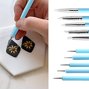 iMilotoz 18 PCS Clay Tools, Polymer Clay Sculpting Tools, Portable Double Sided Pottery Tools for Modeling, Carving, Molding, DIY Crafting, Nail Art