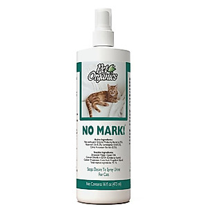 NaturVet Pet Organics No Mark Cat Spray – Helps Deter Cats from Urine Marking – for Indoor/Outdoor Use, Housetraining – Simulated Pheromones, Mist Sprayer – 16 Fl. Oz.
