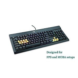 E-Element Keycaps Doubleshot 12Key caps with White infill Translucidus Keycap Puller Backlit Key caps for Mechanical Gaming Keyboards Gold Color