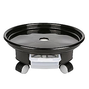 RUDINO Planter Caddy,Plant Roller Base,Plant Caddy With Wheels,Heavy Duty Plant Caddy With Wheels,Round Flower Pot Mover With 4wheels,With Brake Wheel,Suitable For Indoor Planters,Balconies,Courtyards