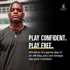 Gold Number Necklace - Jersey Number Pendant for Athletes - Sports Jewelry (7)