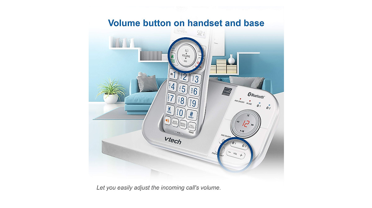 VTech VS112-27 Bluetooth Cordless Phone with Call Block