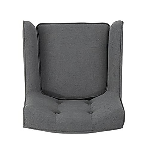 Christopher Knight Home Felicity Mid-Century Fabric Arm Chair, Charcoal