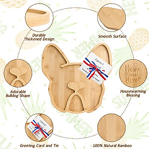 A AIFAMY French Bulldog Cheese Board, 12" inch Frenchie Charcuterie Boards Extra Large Bamboo Funny Serving Tray Aperitif Platter Dog Gift for Housewarming Bachelor Party Thanksgiving Christmas