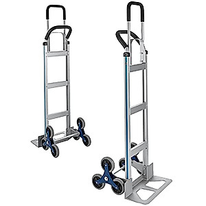 SHZOND Aluminum Hand Truck Stair Climber Hand Trucks 550 LBS Stair Climbing Hand Truck 60 Inch Aluminum Hand Cart Dolly