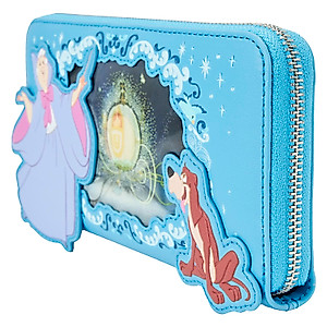 Loungefly Disney Cinderella Lenticular Princess Series Zip Around Wristlet Wallet