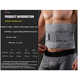 JINGBA Waist back support -Adjustable Back Waist Support Belt - Relief for Back Pain, Herniated Disc, Sciatica, Scoliosis and more! fitness sports Waist back support belts (XXL)