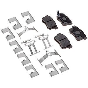 ACDelco Silver 14D537CHF2 Ceramic Rear Disc Brake Pad Set with Clips and Springs