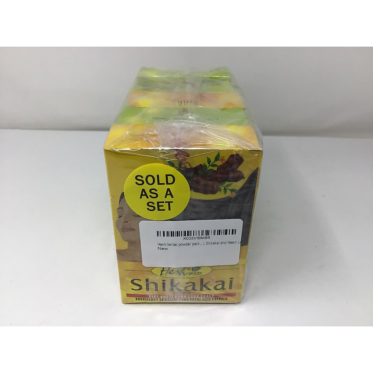 Hesh herbal powder pack of 5 Varieties for Hair- Amla, Aritha, Brahmi, Shikakai and Neem Leaf