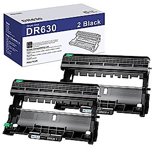 DR630 DR 630 Drum Replacement for Brother DR630 DR 630 to use with HL-L2300D DCP-L2520DW HL-L2315DW HL-L2320D DCP-L2540DW HL-L2340DW MFC-L2700DW HL-L2380DW HL-L2380DW HL-L2305W Printer(2 Black)