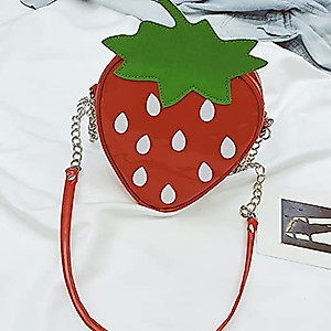 SOIMISS Crossbody Bag Womens Zipper Wallet Fruit Purse Novelty Strawberry Crossbody Shoulder Bag Handbags Funny Wallet for Women Girl Girl Backpack Purse Crossbody Phone Purse